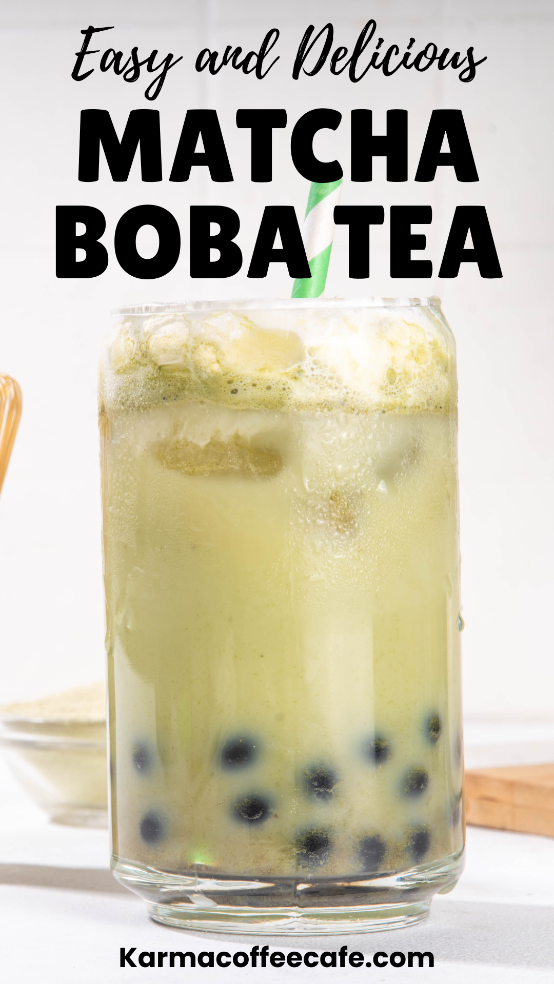 Easy And Delicious Vegan Matcha Boba Tea: Make It Iced or Hot!