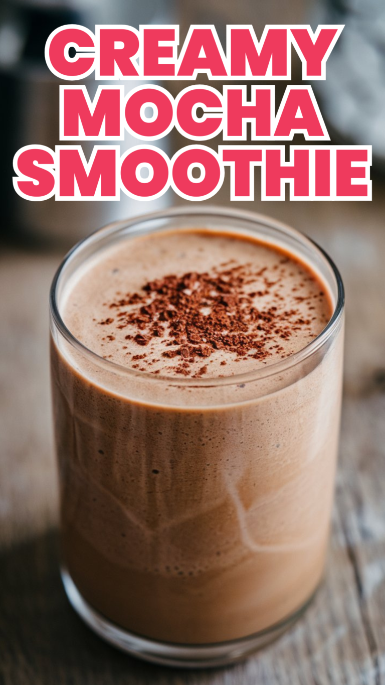 Quick and Creamy Mocha Smoothie: Healthy And Energizing